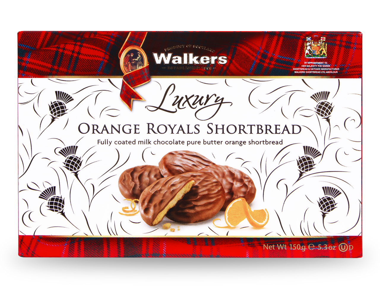 WALKERS LUXURY ORANGE ROYALS SHORTBREAD 150G – The British Shop